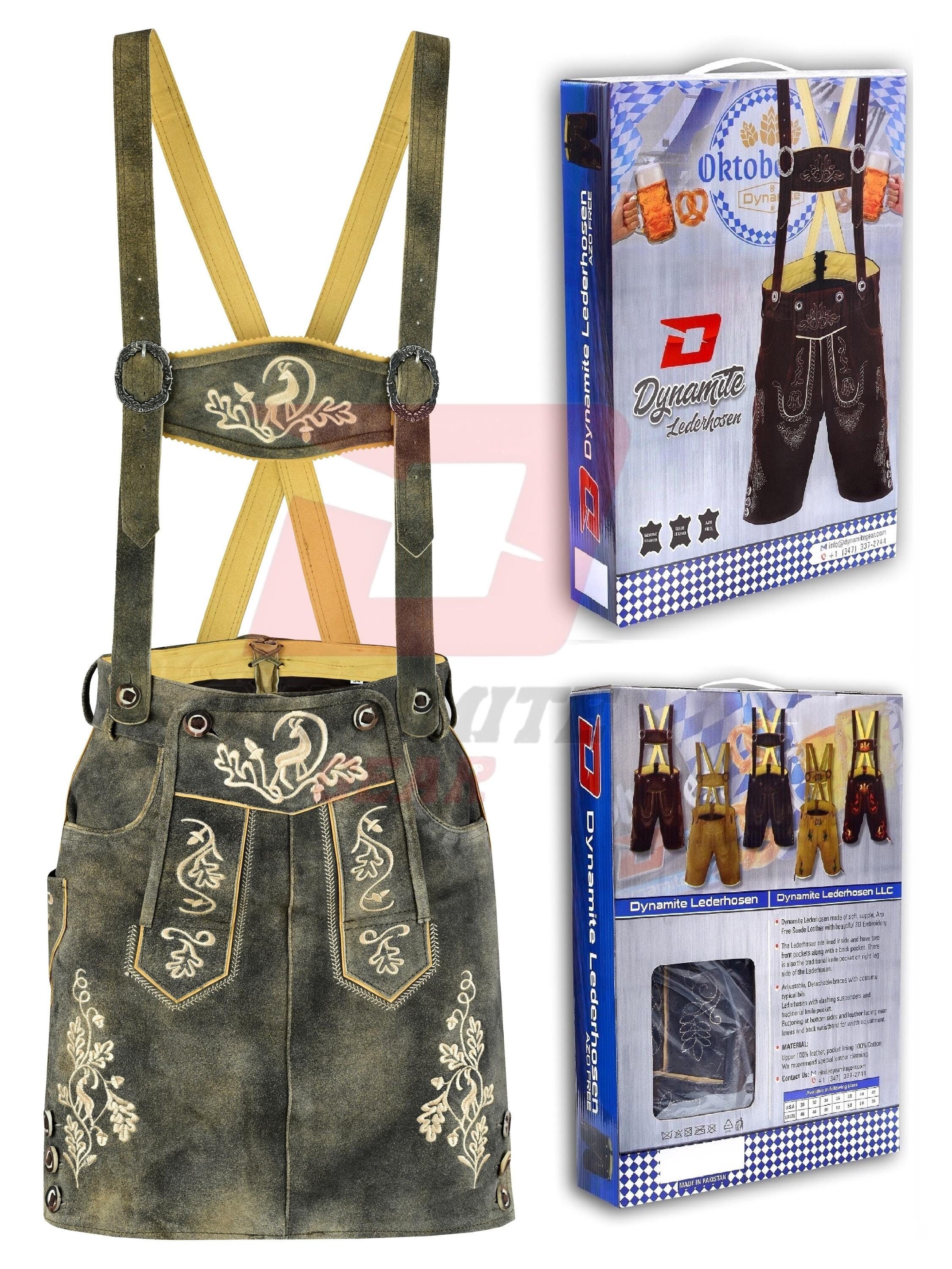 Dynamite Lederhosen Skirts Bavarian Oktoberfest German Women Leather Skirts - Etsy