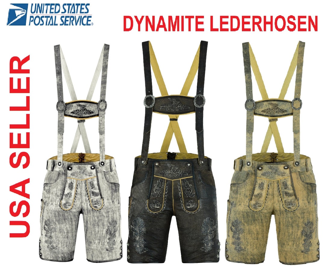 Dynamite Lederhosen Trachten Men Bavarian Oktoberfest German Shorts - Etsy