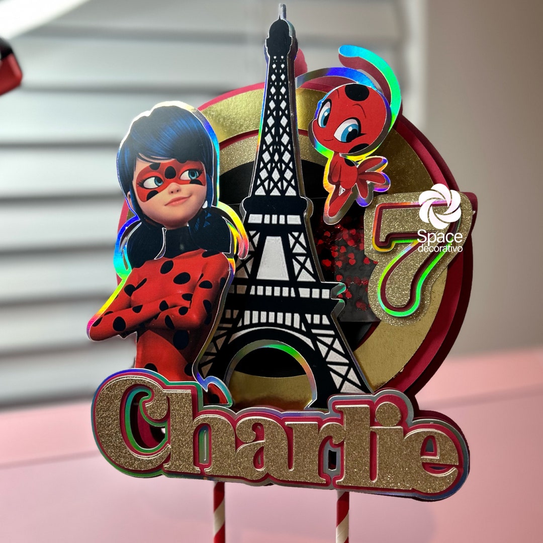 Cake Topper Ladybug / Caletopper Milagroso / Cake Topper Disney ...