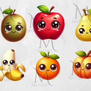 Colorful Happy Food Clipart Bundle - Perfect for Personal and ...