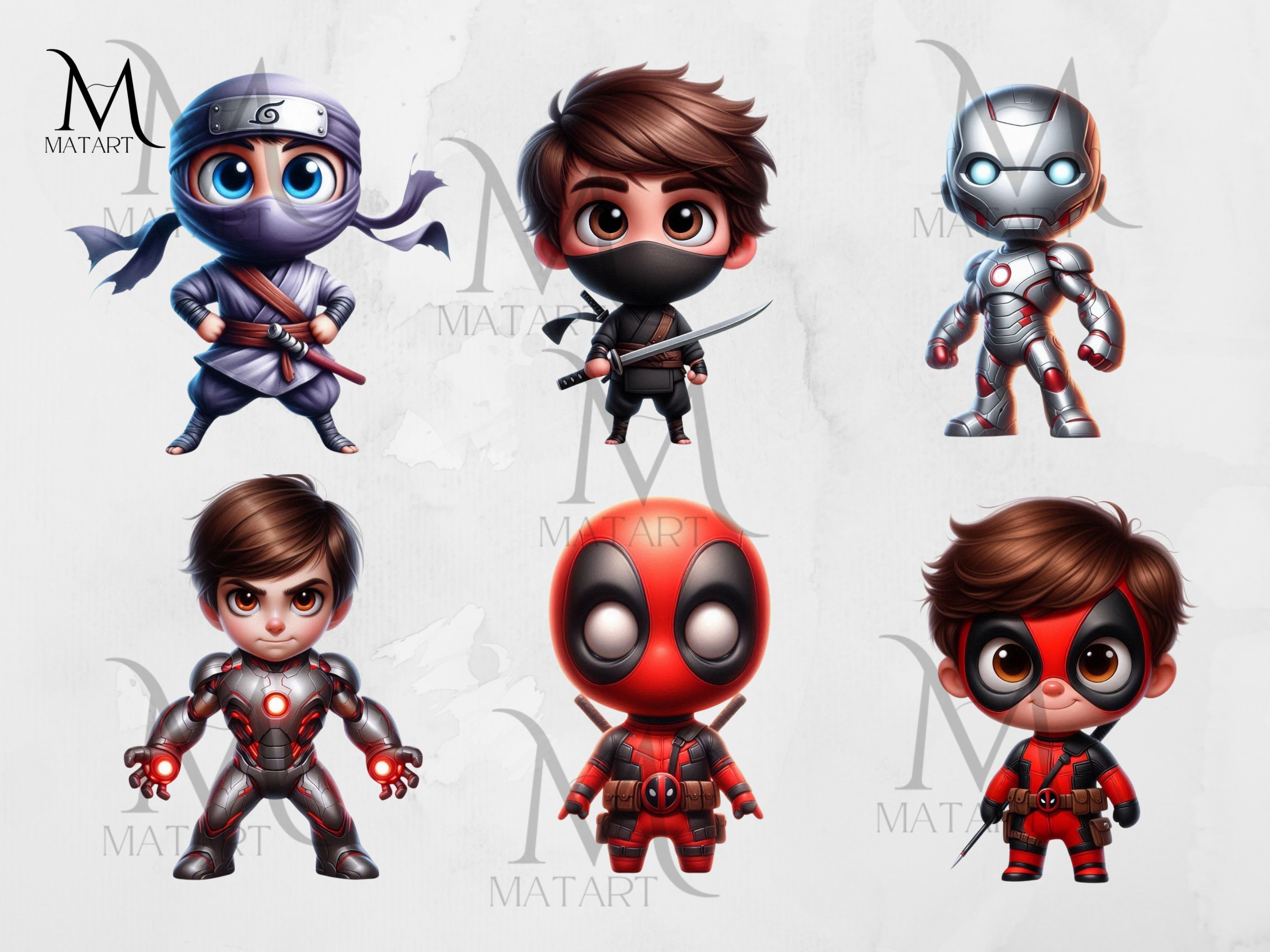 Superhero Clipart Bundle: 26 PNG Stickers (digital Download) - Etsy