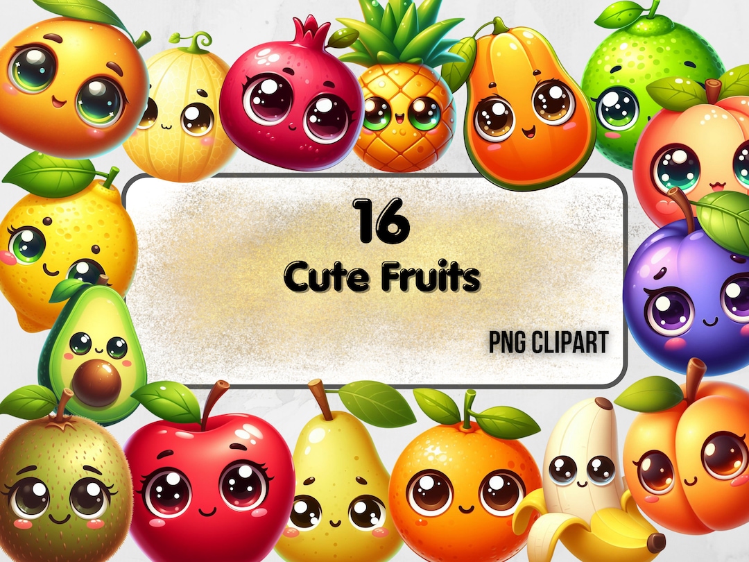 Colorful Happy Food Clipart Bundle - Perfect for Personal and ...