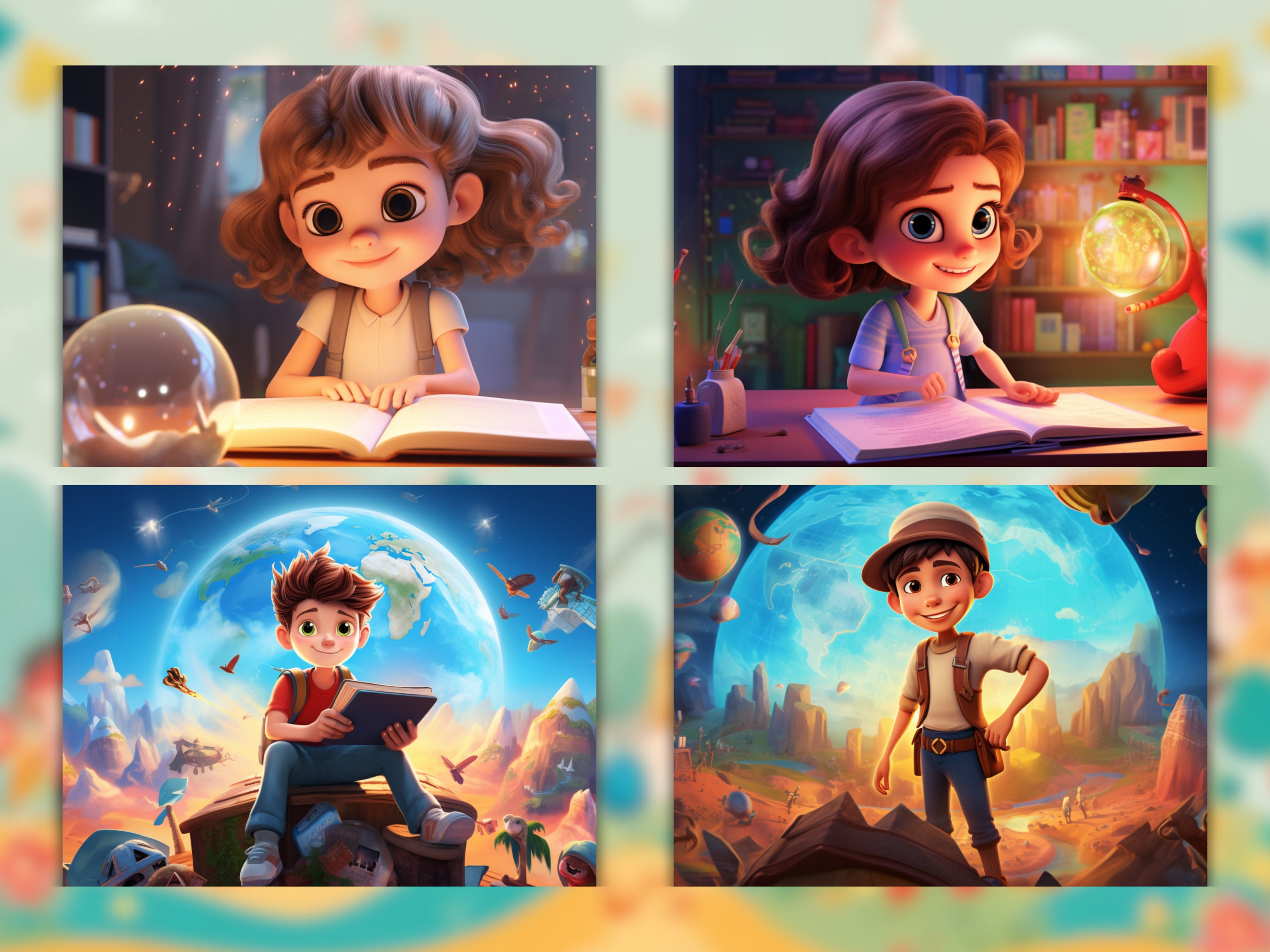 Kids Book Cover, Cute Kids, Illustration for Book, PNG Cover, Kids PNG ...