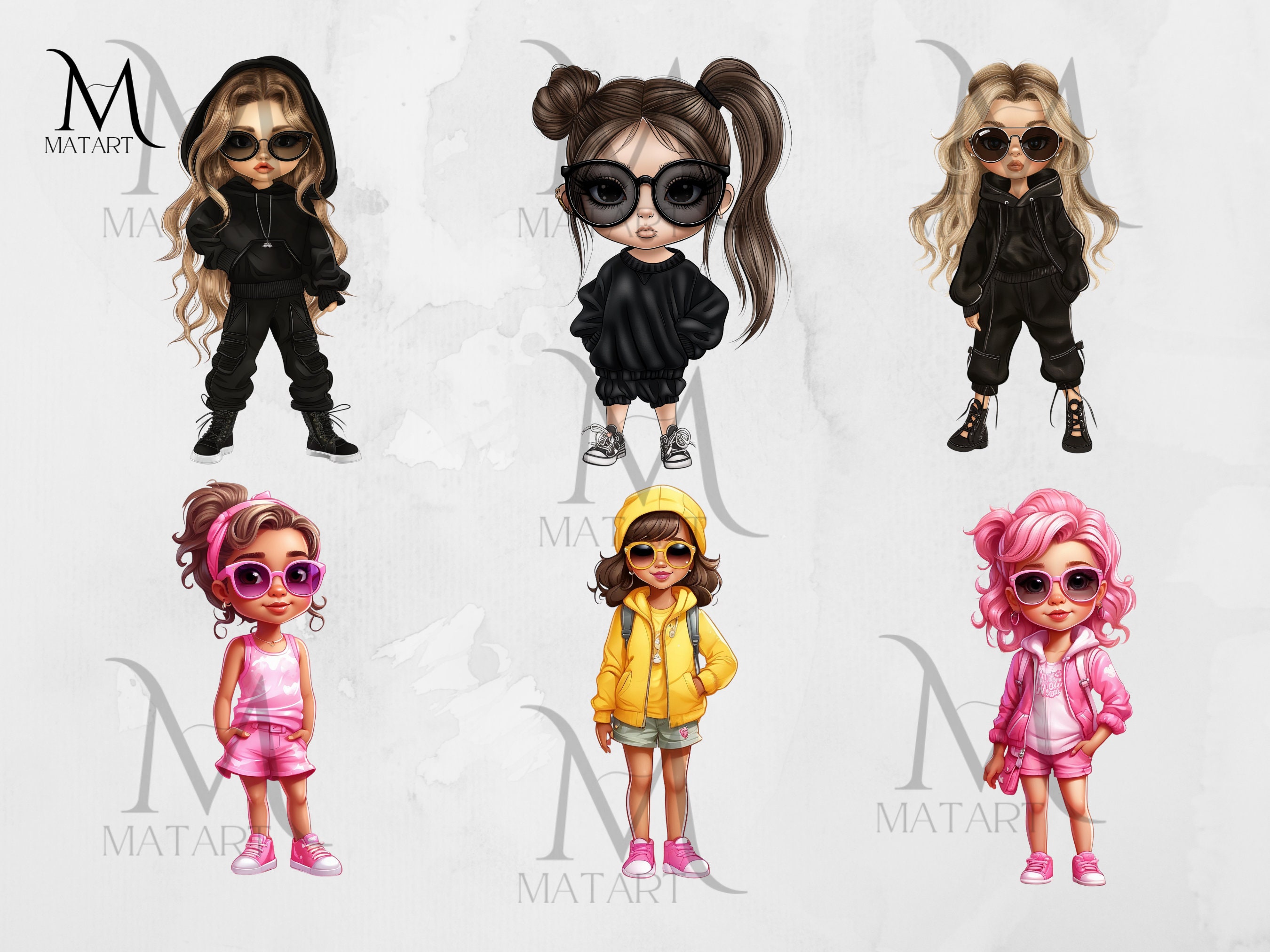 Fashion Chibi Doll, Cute Doll, Chibi PNG, Chibi Digital Art, Chibi ...