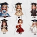 Graduation Boys and Girls Clipart, Bundle Set PNG Files 300 Dpi ...