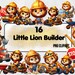 Little Lion, Lion Builder, Construction Trucks PNG, Cute Lion PNG ...