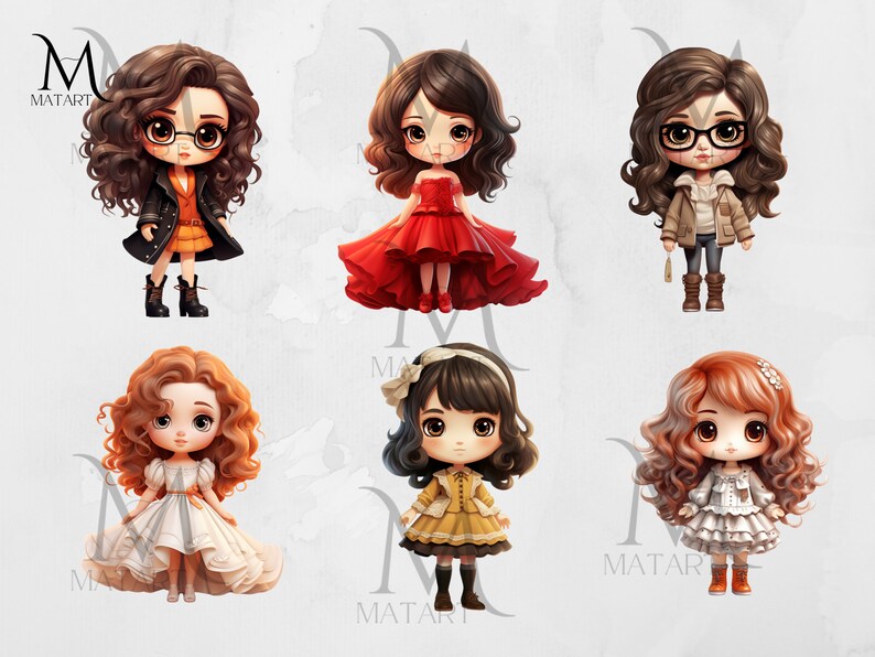 Fashion Chibi Doll, Cute Doll, Chibi PNG, Chibi Digital Art, Chibi ...