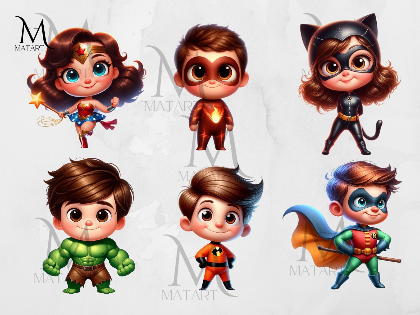 Superhero Clipart Bundle: 26 PNG Stickers (digital Download) - Etsy