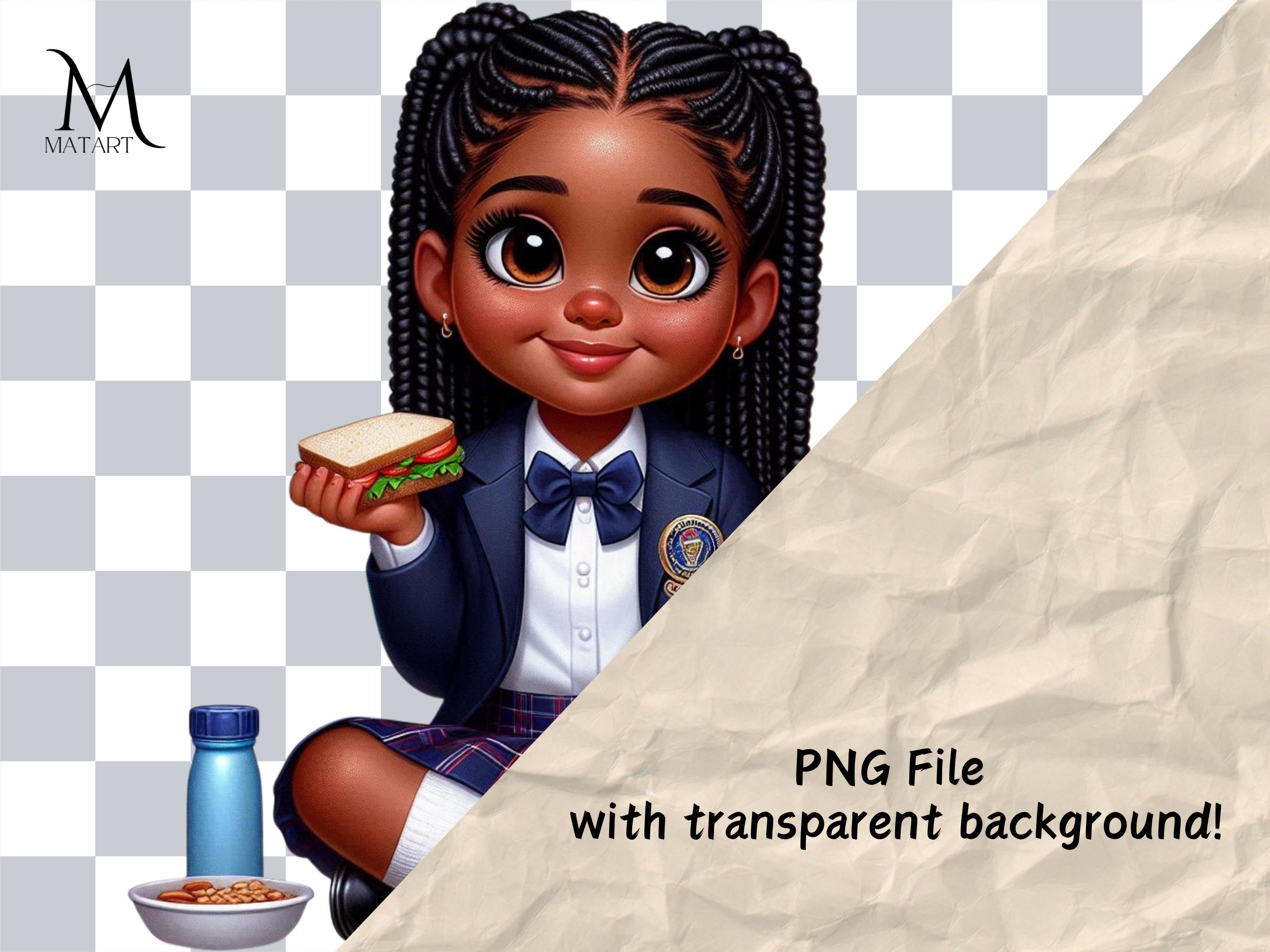 Every Day Routines, Kids Routine, Black Girl Clipart, Digital Clipart ...