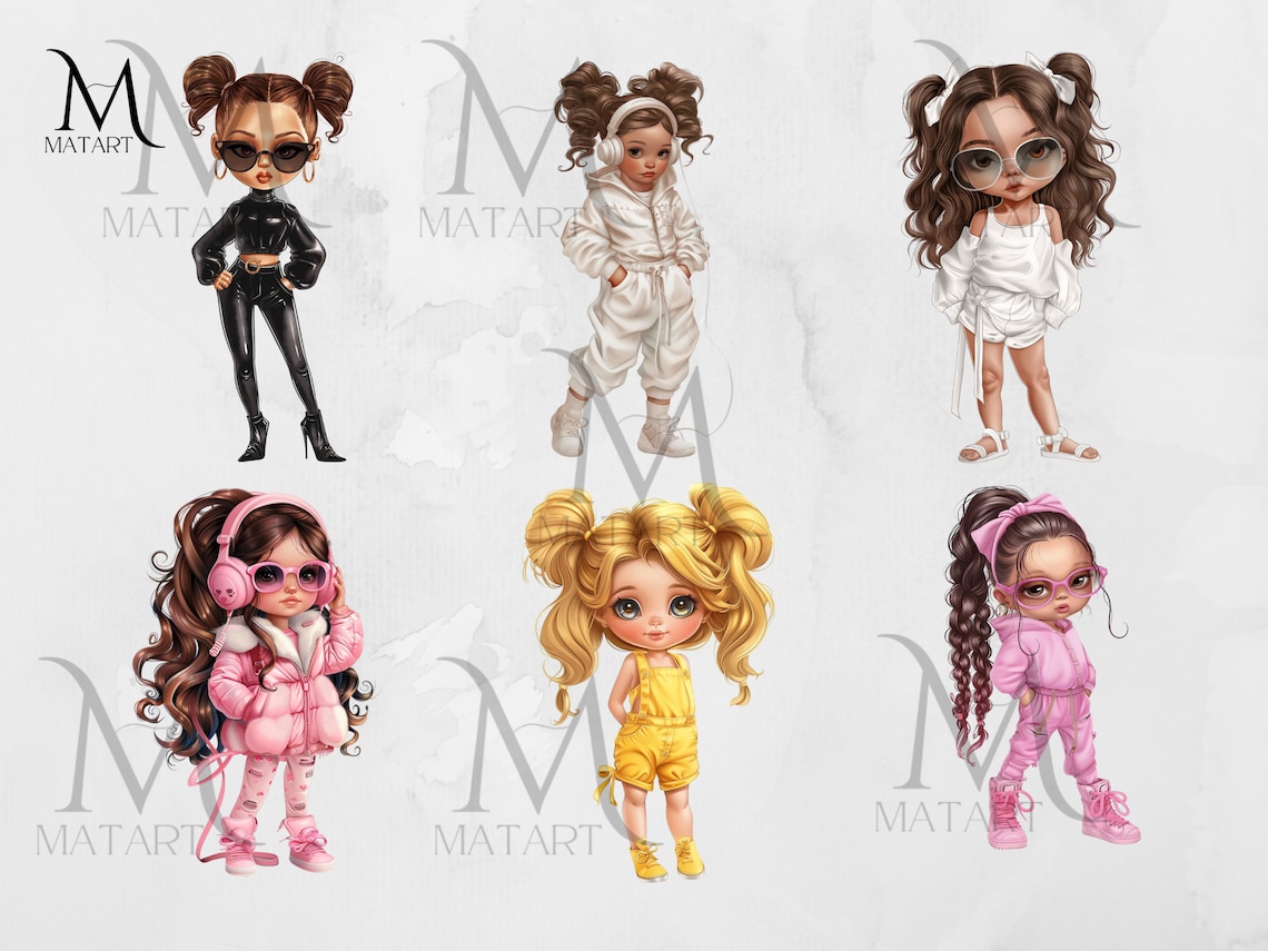 Fashion Chibi Doll, Cute Doll, Chibi PNG, Chibi Digital Art, Chibi ...