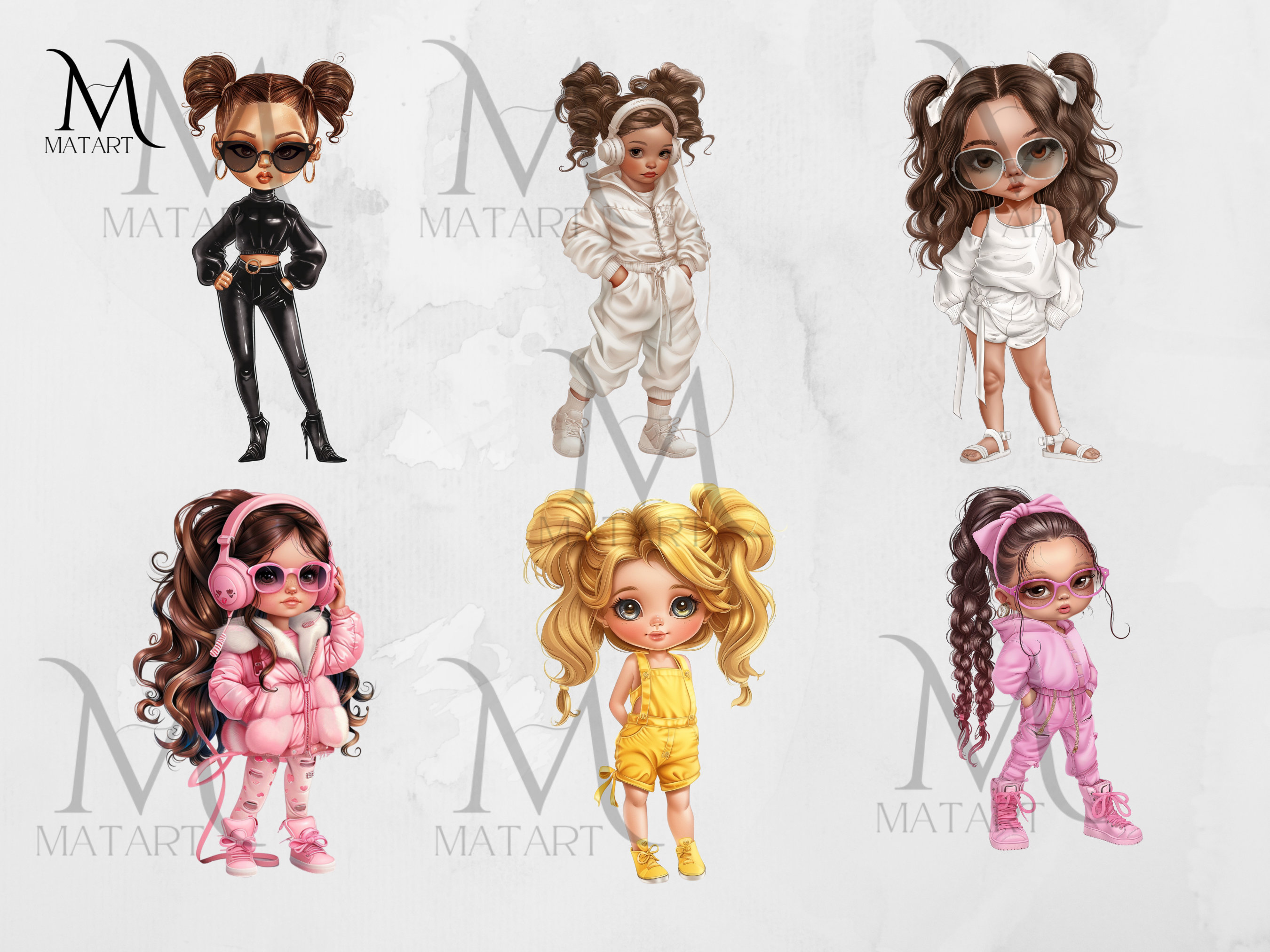 Fashion Chibi Doll, Cute Doll, Chibi PNG, Chibi Digital Art, Chibi ...