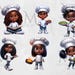 African Girls Chef Clipart: Kids Cooking Illustrations (PNG) - Etsy