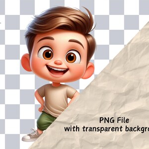 Boy's Emotions Clipart Set: Cartoon Kids Illustrations (PNG Files) - Etsy