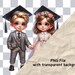 Graduation Boys and Girls Clipart, Bundle Set PNG Files 300 Dpi ...