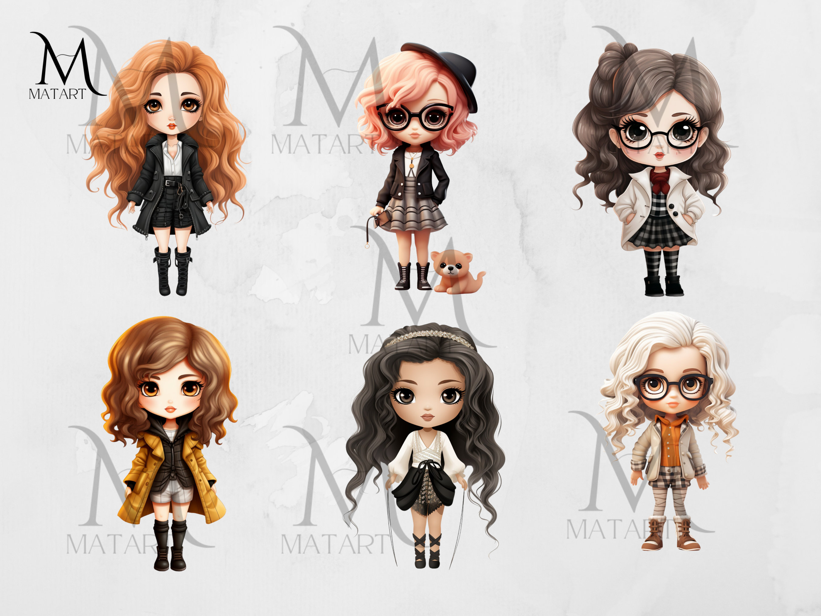 Fashion Chibi Doll, Cute Doll, Chibi PNG, Chibi Digital Art, Chibi ...