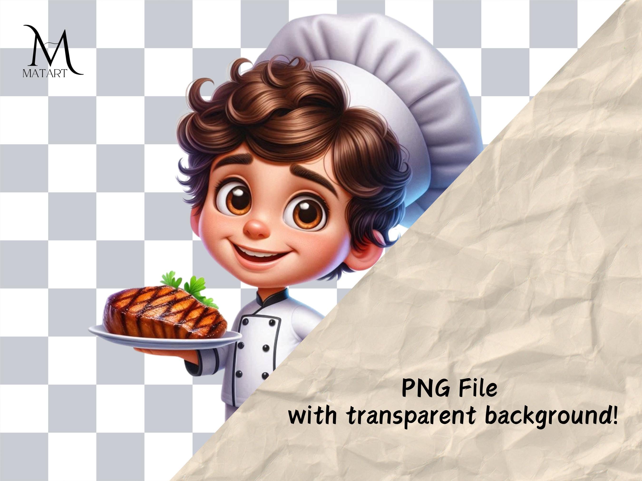 Boy Chef Clipart, Cook Clipart, Cute Boy in Kitchen, Cartoon Kids Png ...