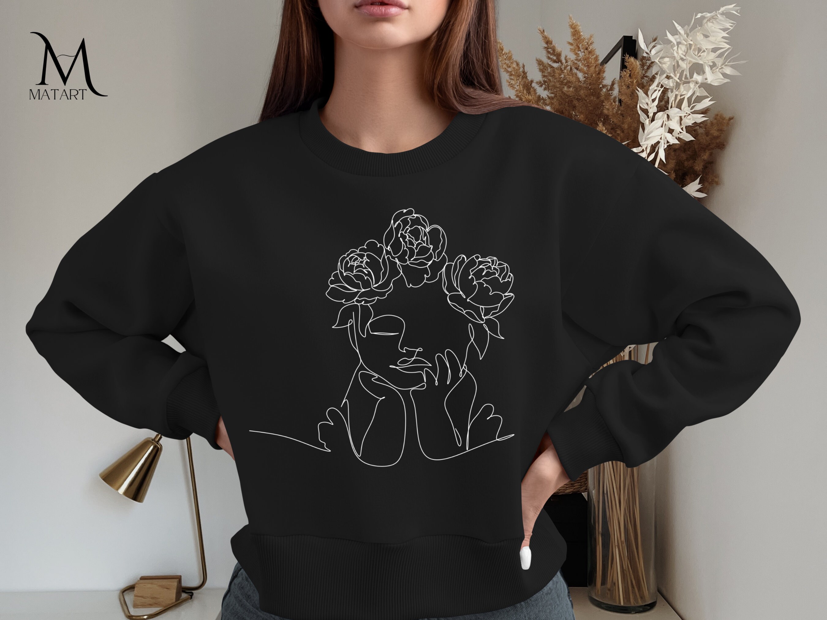 Line Baby Girl SVG, PNG, PDF Line Girl Svg, Line Art Svg, Flowers Svg ...