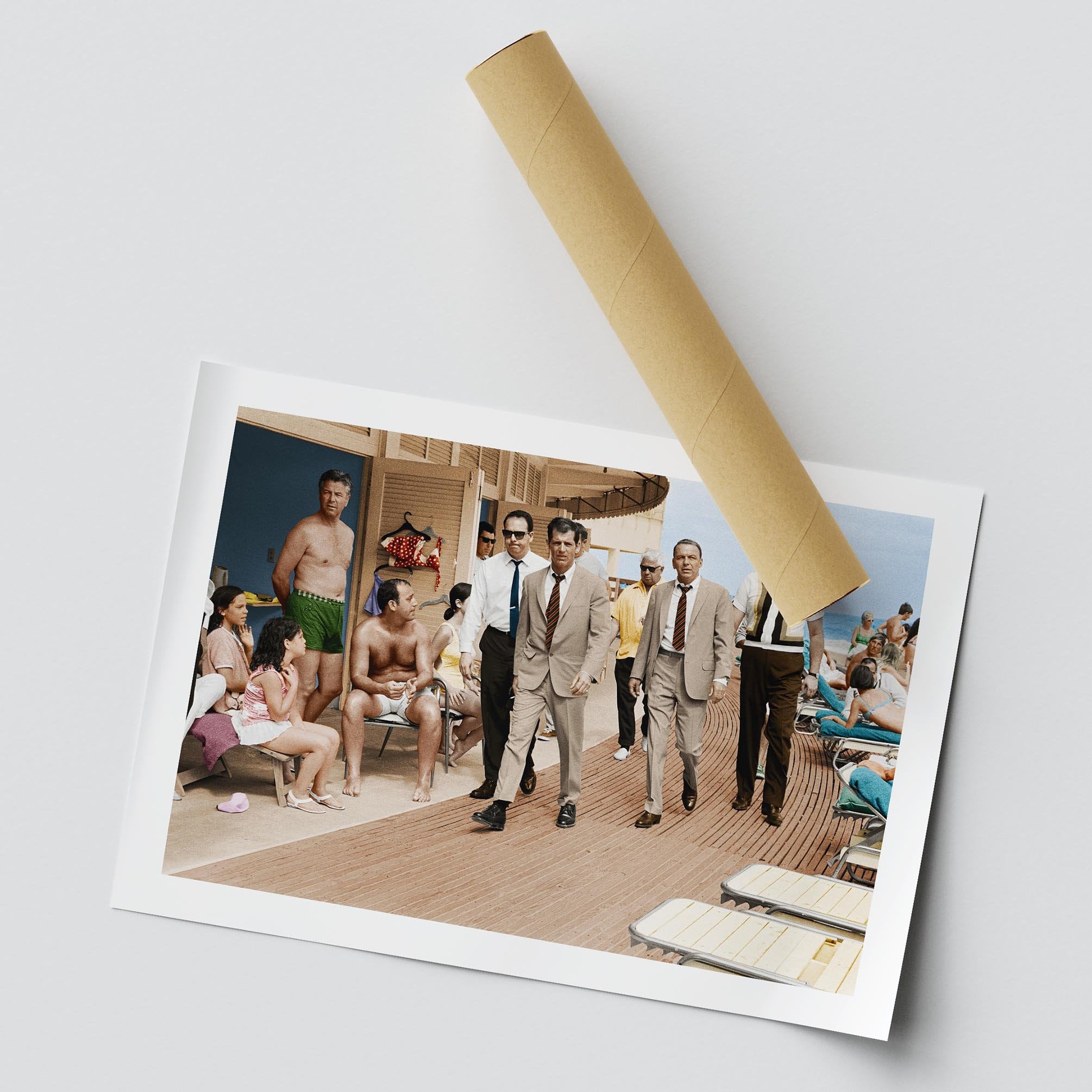 Frank Sinatra Walking on the Boardwalk colourised Print - Etsy