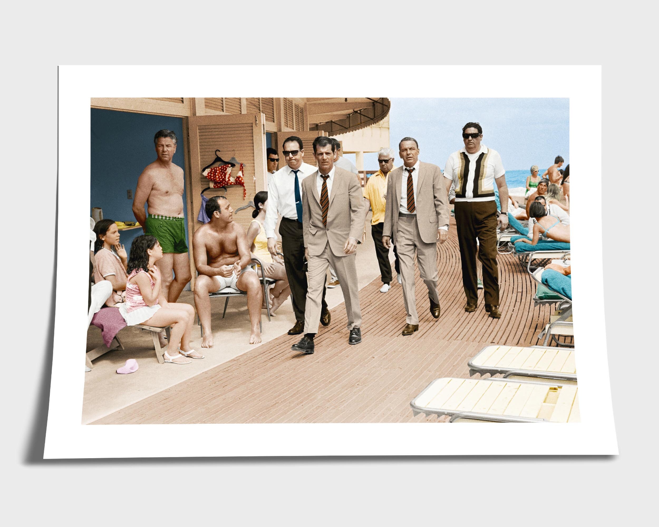Frank Sinatra Walking on the Boardwalk colourised Print - Etsy