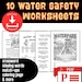 8-12yo Water Safety Worksheets for Kids Crossword Color in Sheets ...