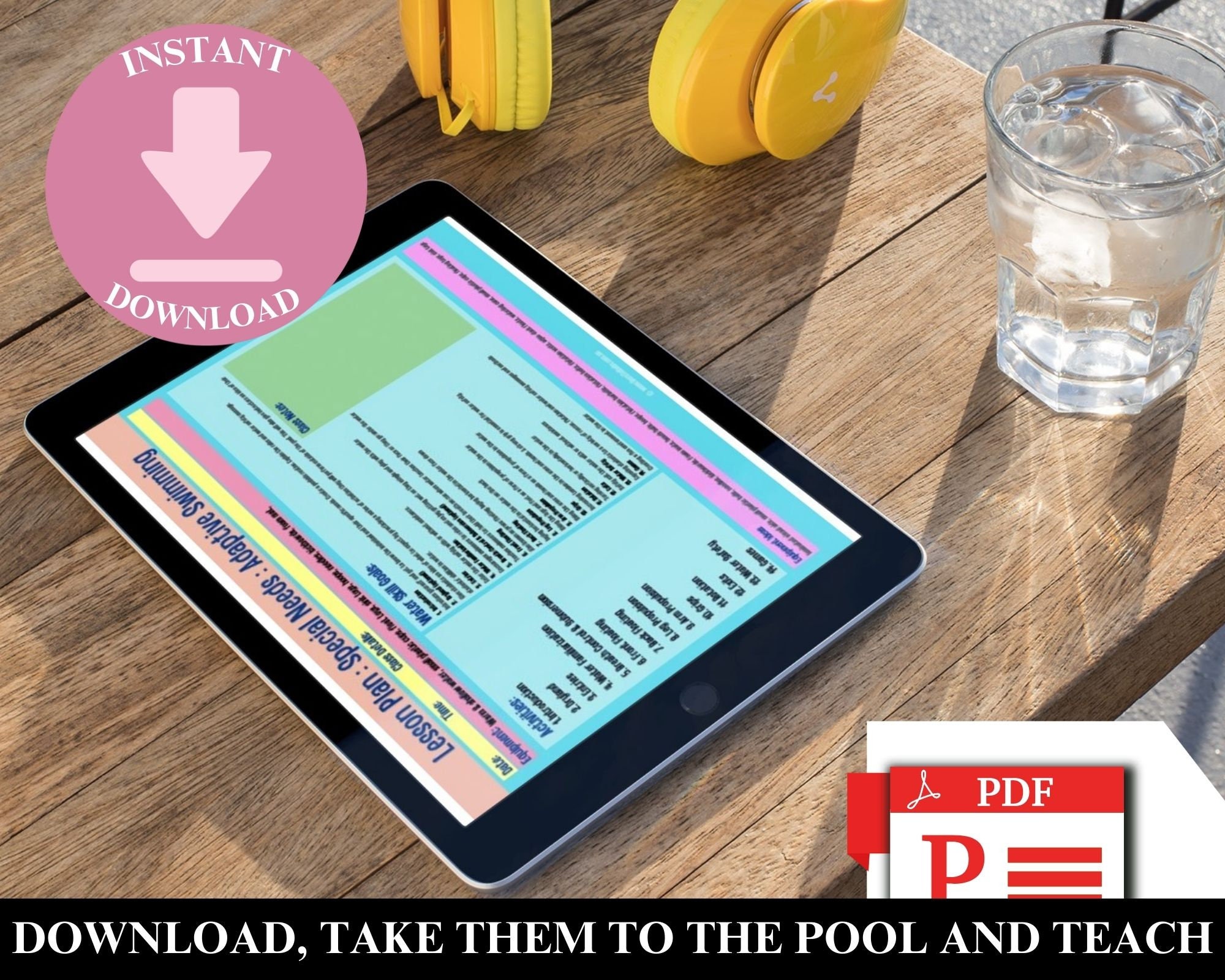 ADAPTIVE SWIMMING Lesson Plan for Special Needs Learn to Swim Lesson ...