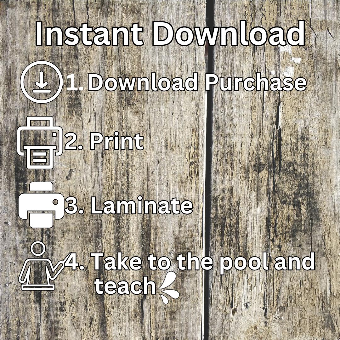 Swimming Cues VISUAL FLASHCARDS: Special Needs Adaptive Swim Resources ...