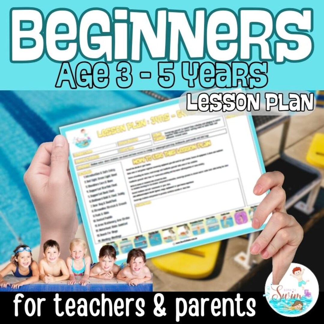 BEGINNER Ages 3-5 Preschool Learn to Swim Lesson Plan 14 Water ...