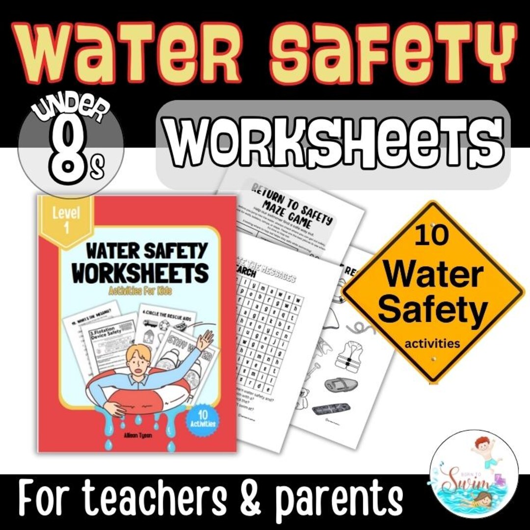 Water Safety & Survival Worksheets for Kids: Activities for Swimmers ...