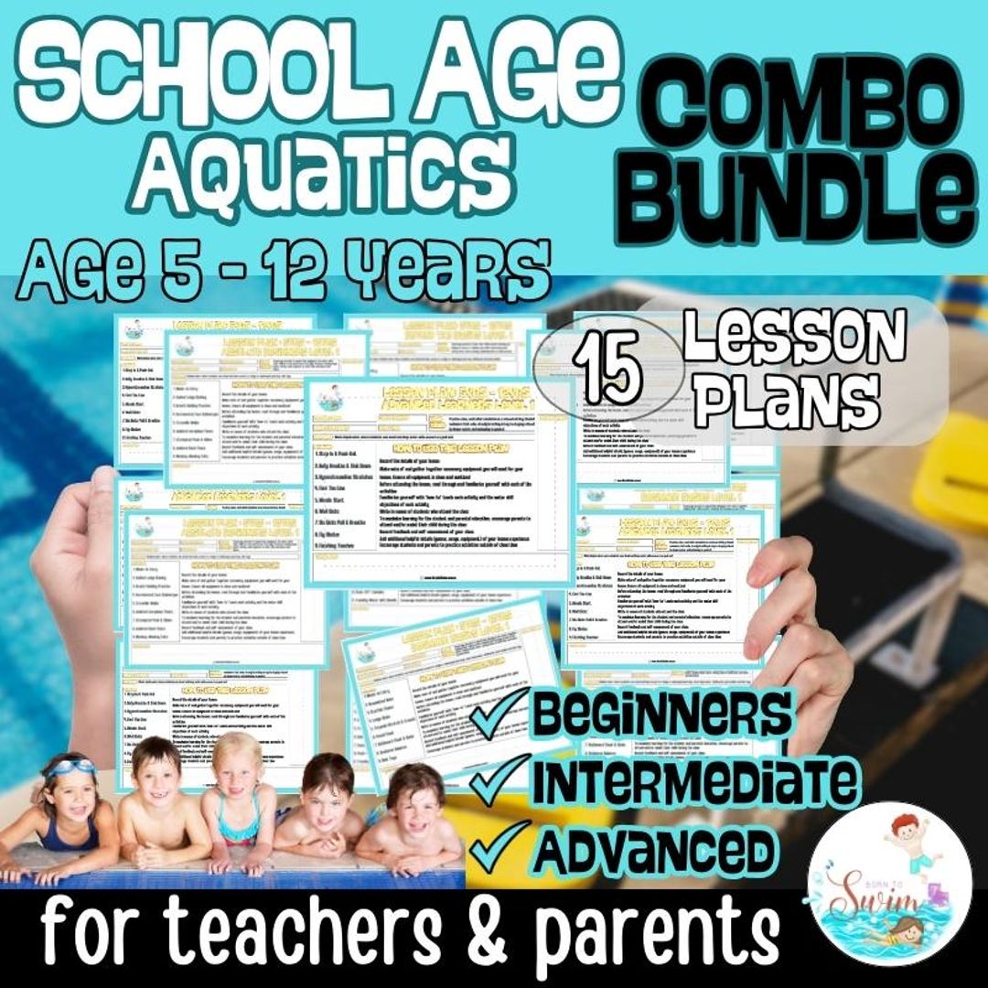 SCHOOL AGE BUNDLE Learn-to-swim Lesson Plan Complete Guide Teach All 4 ...