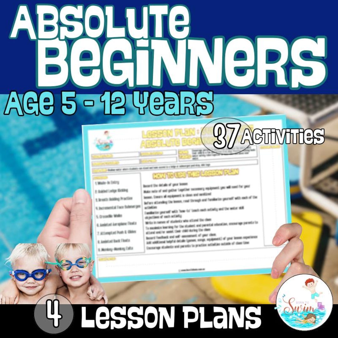 Learn to Swim Lesson Plans: Beginner Swimming Curriculum for Kids (PDF ...