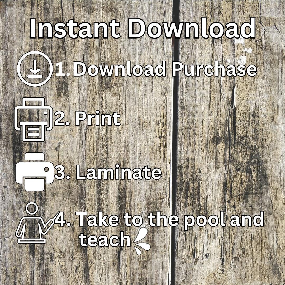 Swimming Flash Cards: Visual Aids for Swim Teaching (PDF Printables ...