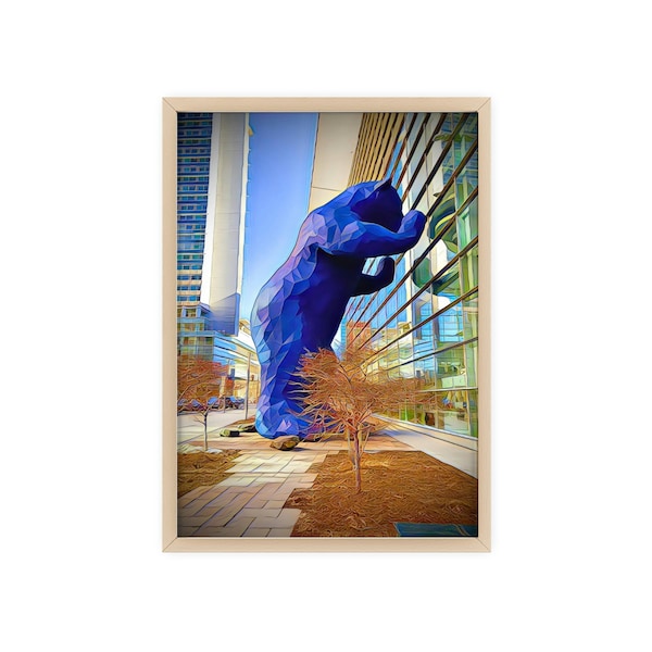 Denver Blue Bear Art - Etsy