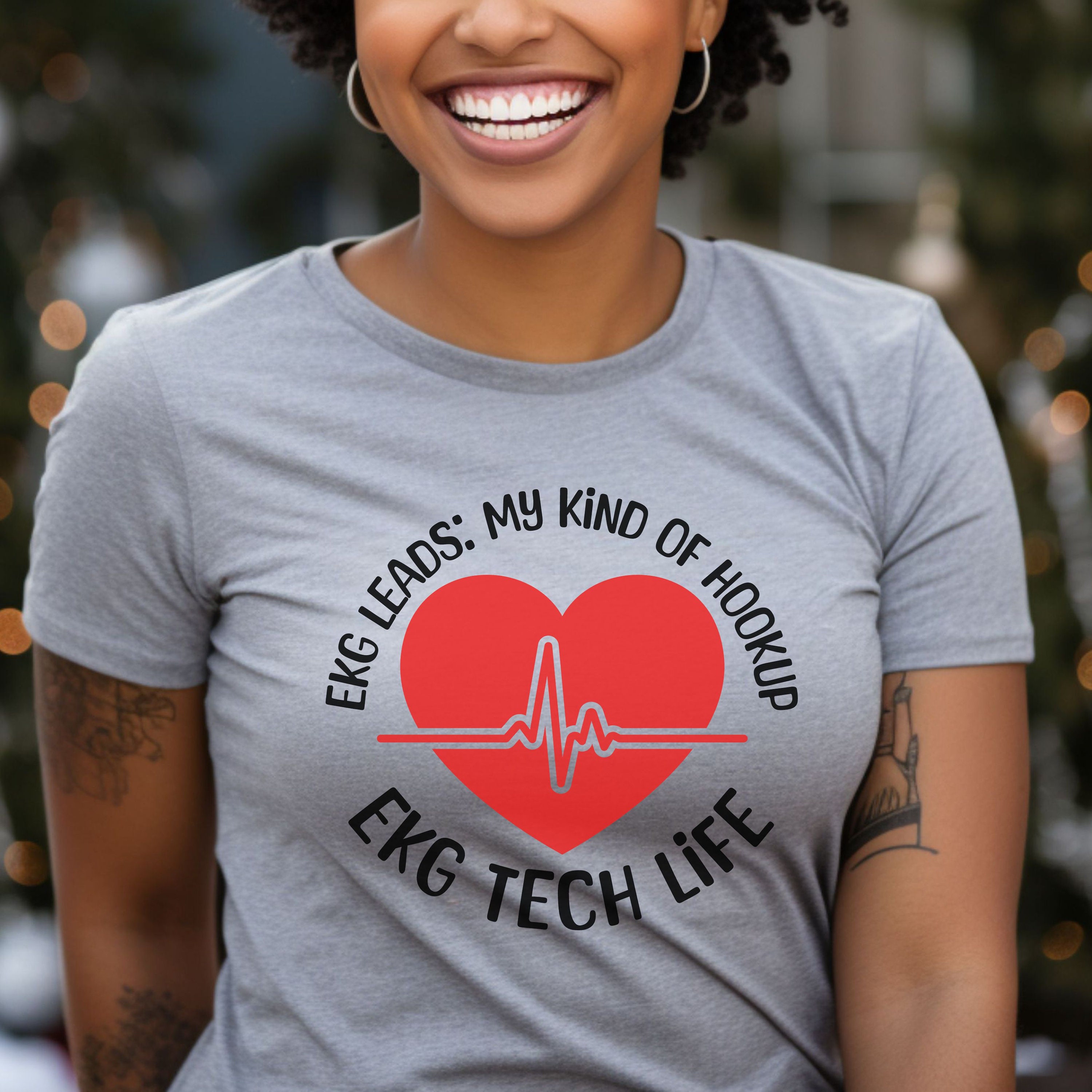 EKG Tech Shirt, EKG Technician Gift for Cardiovascular Tech, Electrocardiogram Technician Tee ...