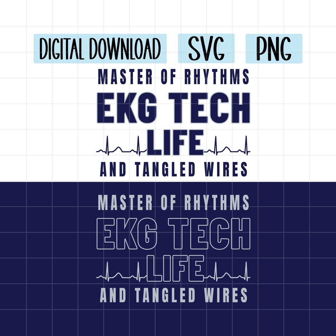 Ekg Tech Svg Png for Ekg Technician, Ekg Telemetry Tech Svg Png, Ekg ...