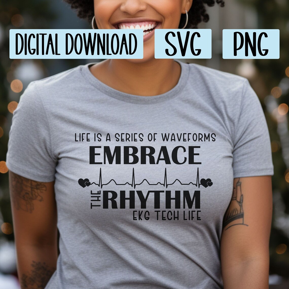 Ekg Tech Svg Png for Ekg Technician, Ekg Telemetry Tech Svg Png, Ekg ...