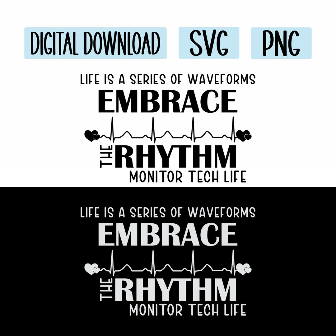 Ekg Monitor Tech Svg Png for Ekg Technician Telemetry Tech Svg Ekg ...