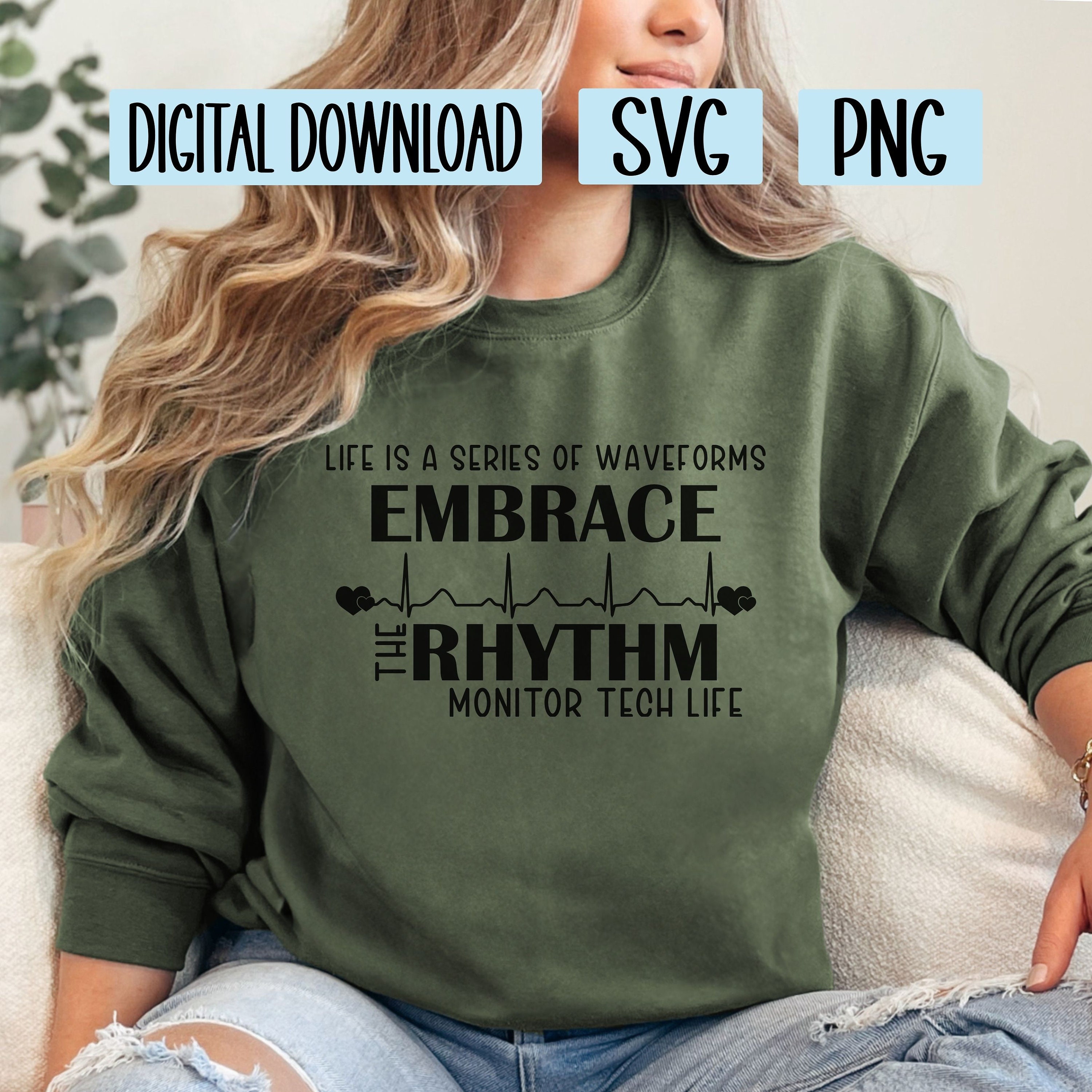 Ekg Monitor Tech Svg Png for Ekg Technician Telemetry Tech Svg Ekg ...