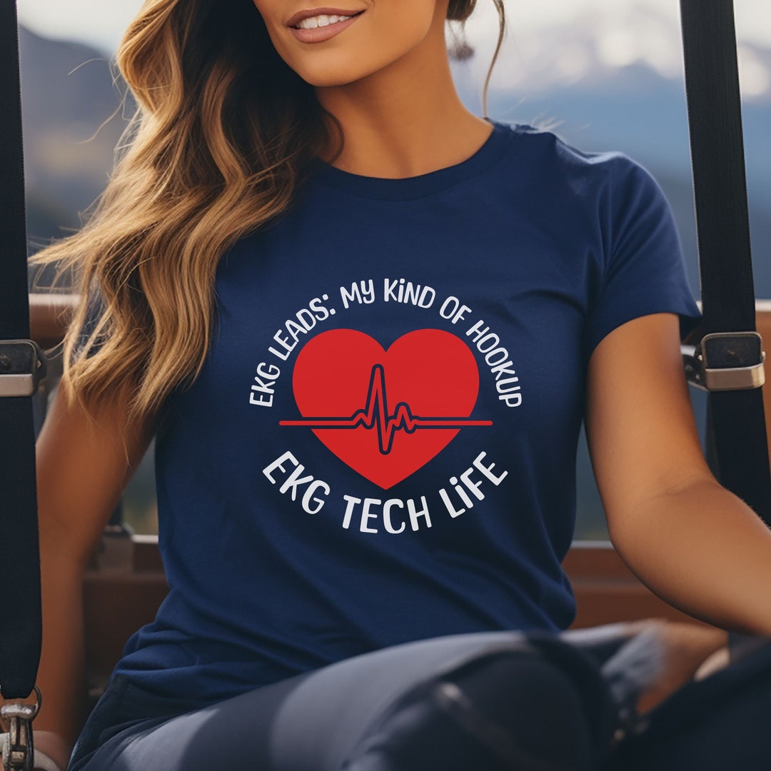 EKG Tech Shirt, EKG Technician Gift for Cardiovascular Tech ...