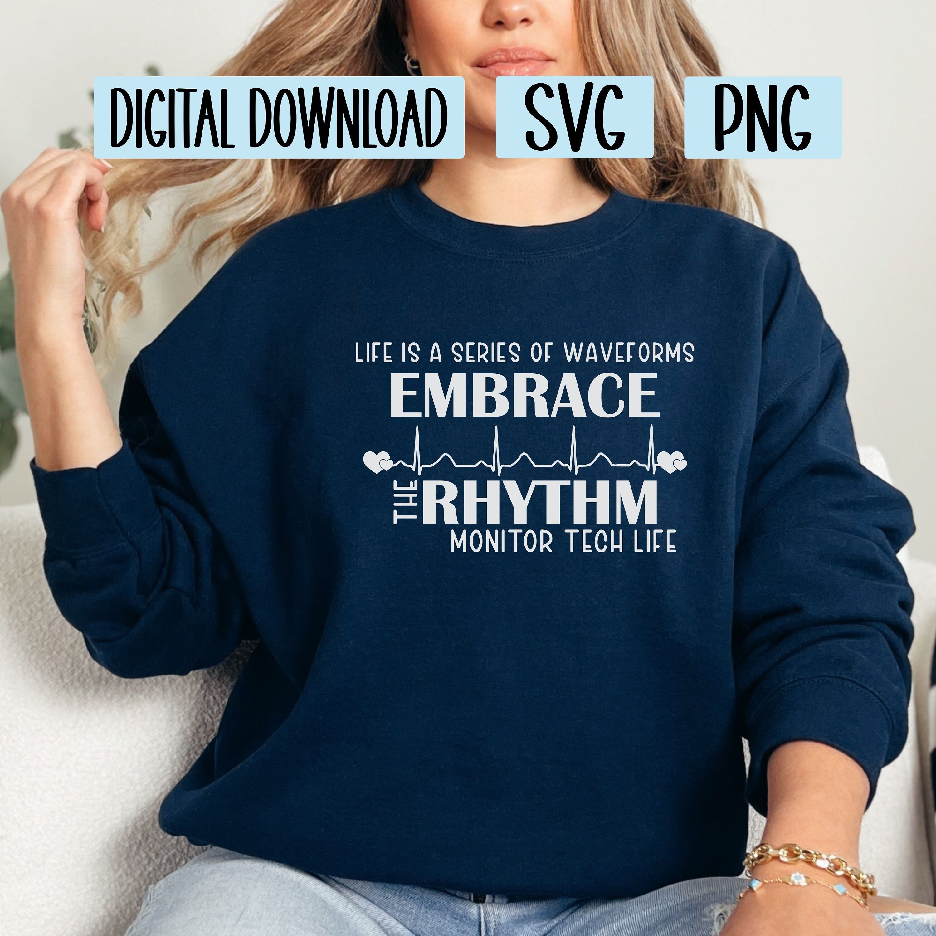 Ekg Monitor Tech Svg Png for Ekg Technician, Ekg Telemetry Tech Svg Png ...