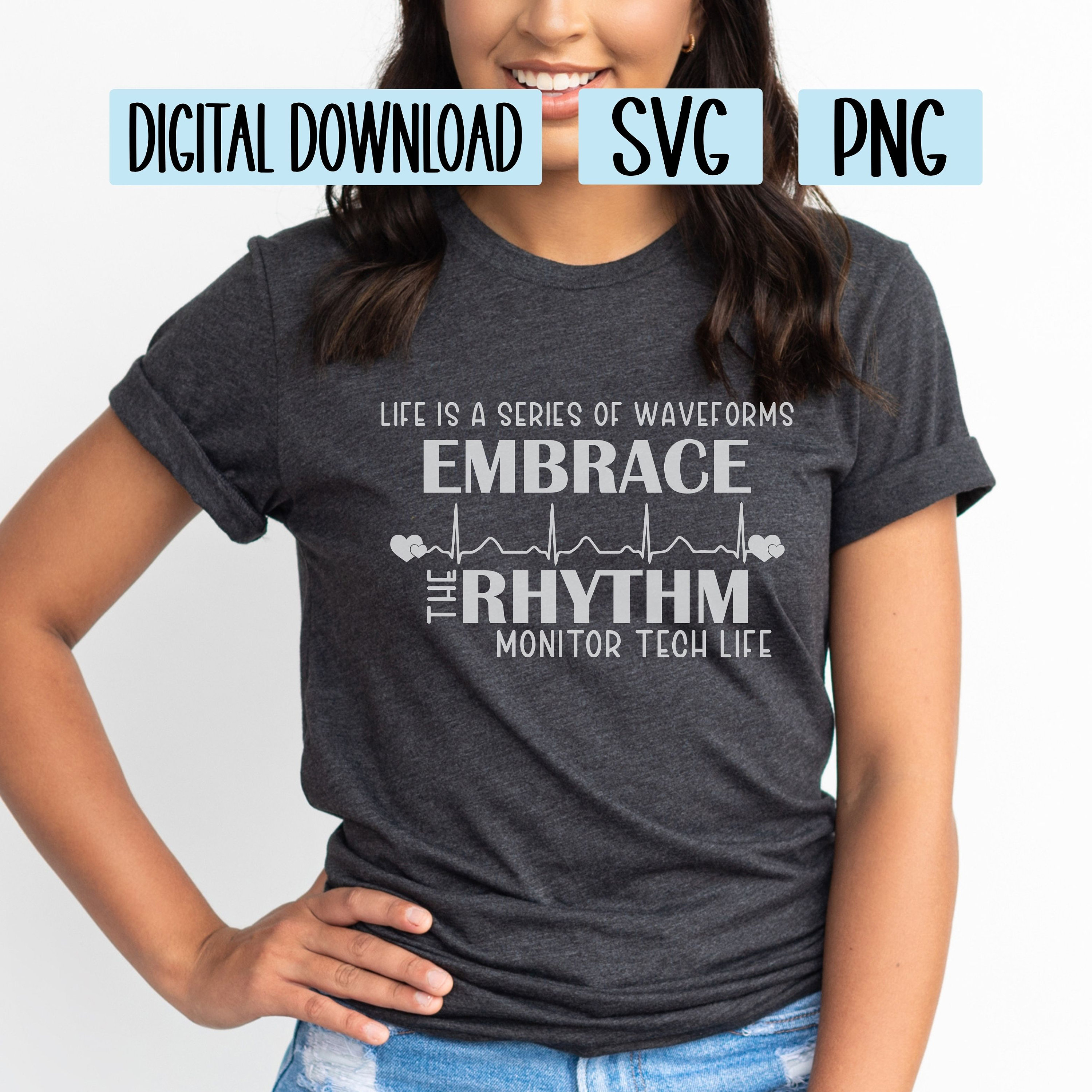Ekg Monitor Tech Svg Png for Ekg Technician, Ekg Telemetry Tech Svg Png ...