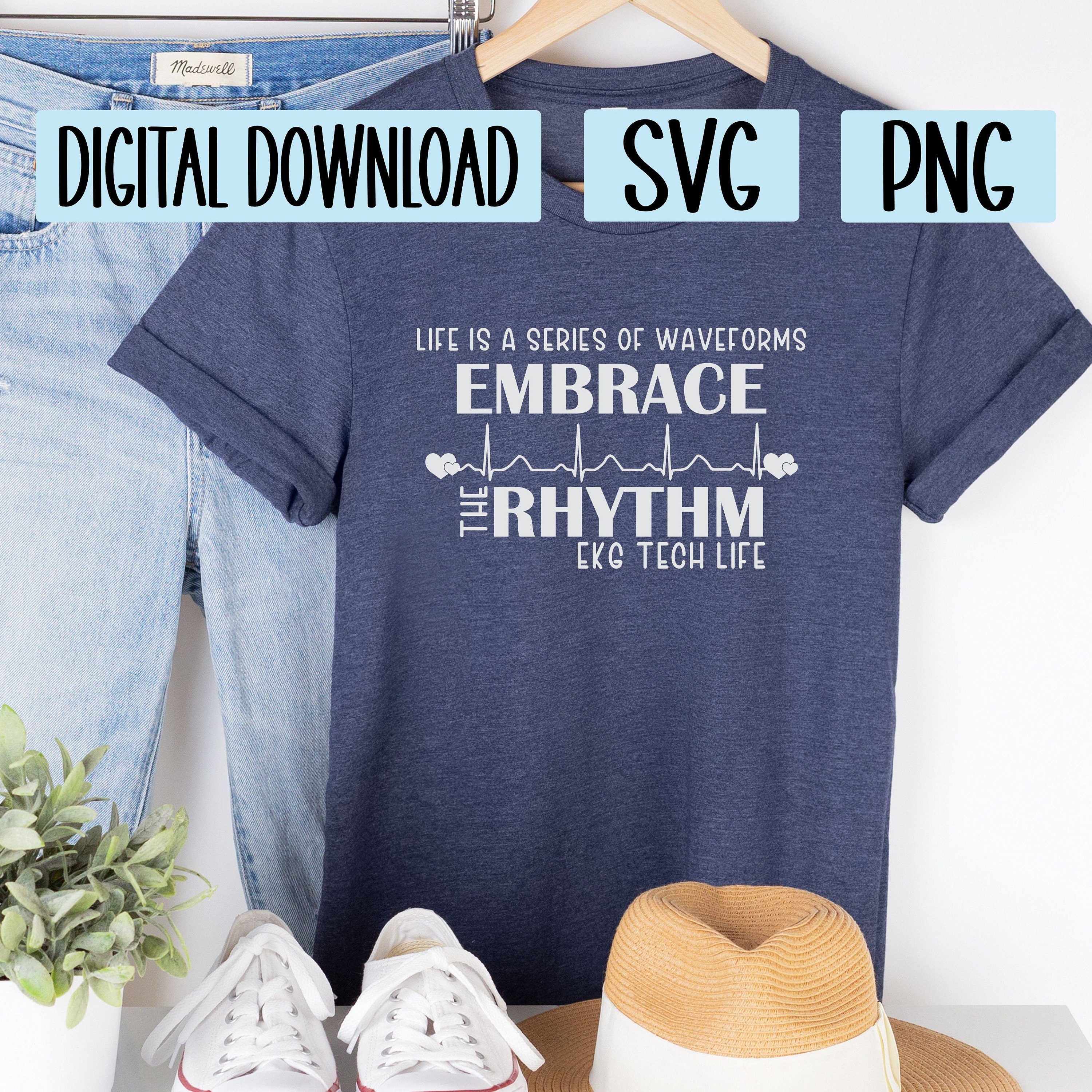 Ekg Tech Svg Png for Ekg Technician, Ekg Telemetry Tech Svg Png, Ekg ...