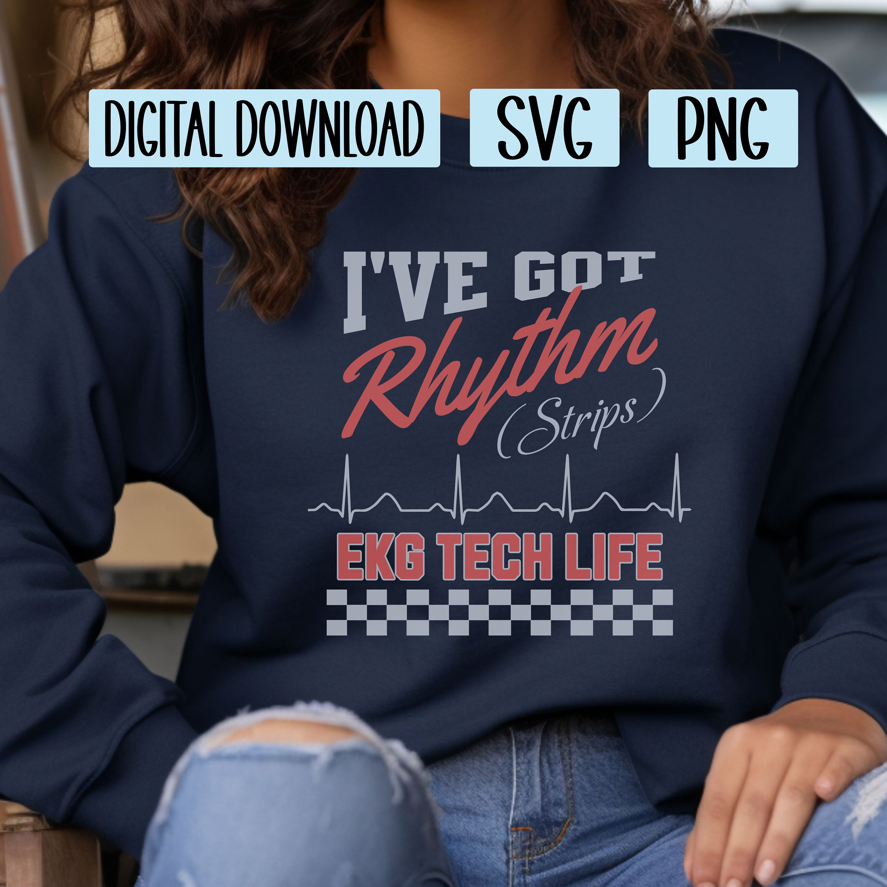 Ekg Tech Svg Png for Ekg Technician, Ekg Telemetry Tech Svg Png, Ekg ...