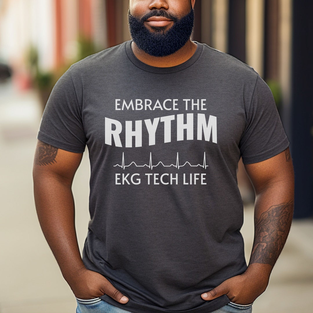 Men's Ekg Technician Shirt Ekg Rhythm Strip Tee Gift for Ekg Tech ...