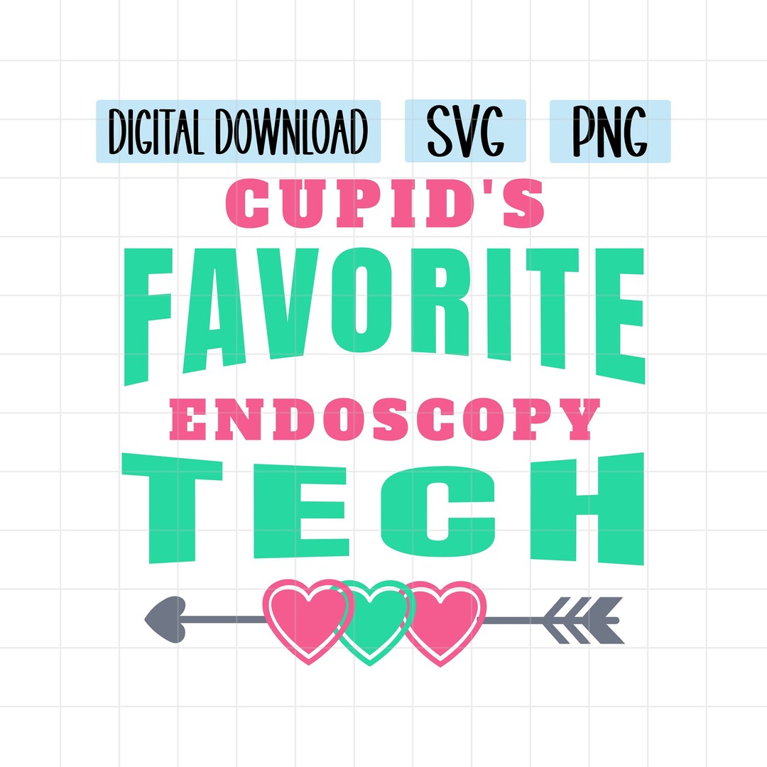 Cute Endoscopy Nurse Tech Cupid Valentine's Svg Png, Endoscopy Squad ...