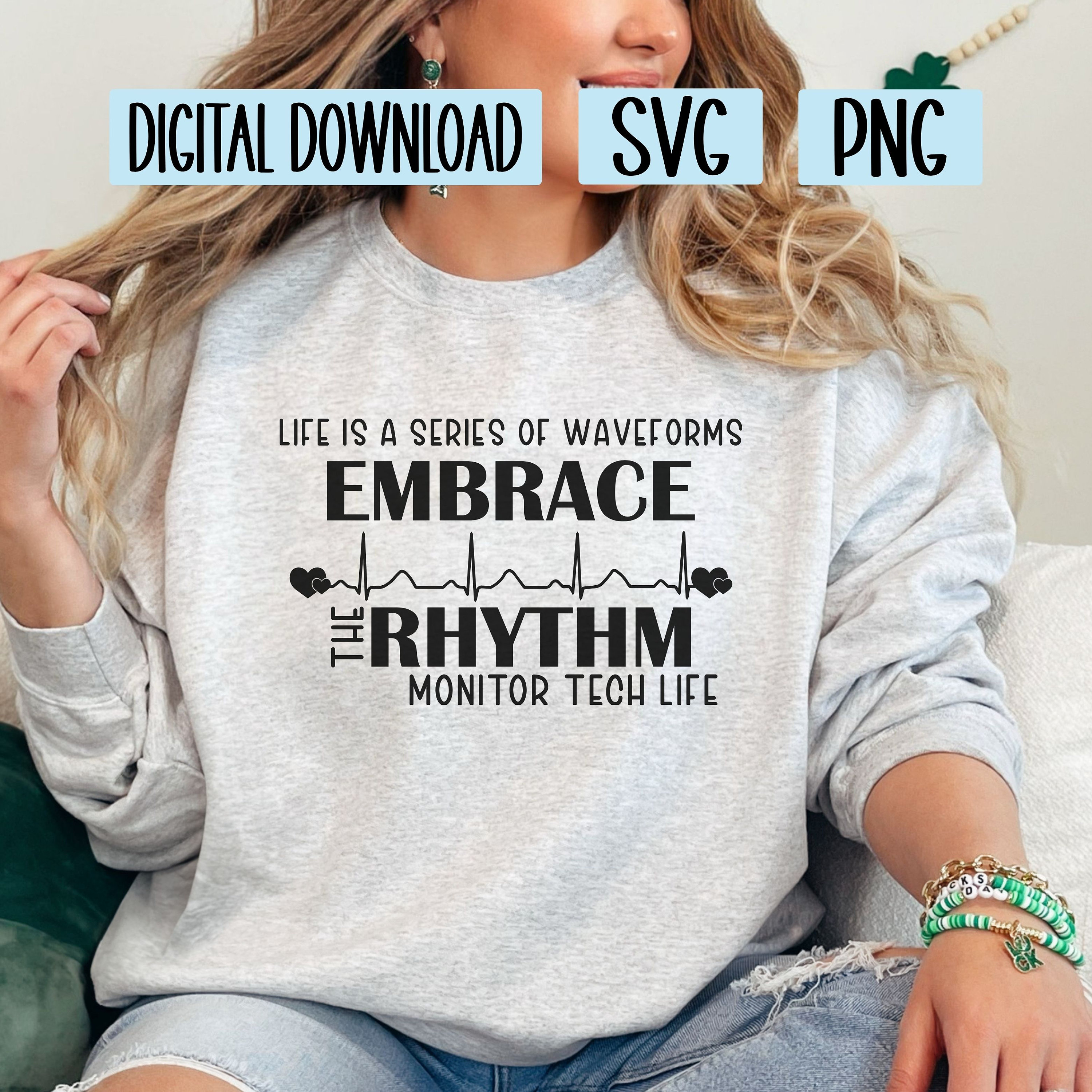 Ekg Monitor Tech Svg Png for Ekg Technician Telemetry Tech Svg Ekg ...