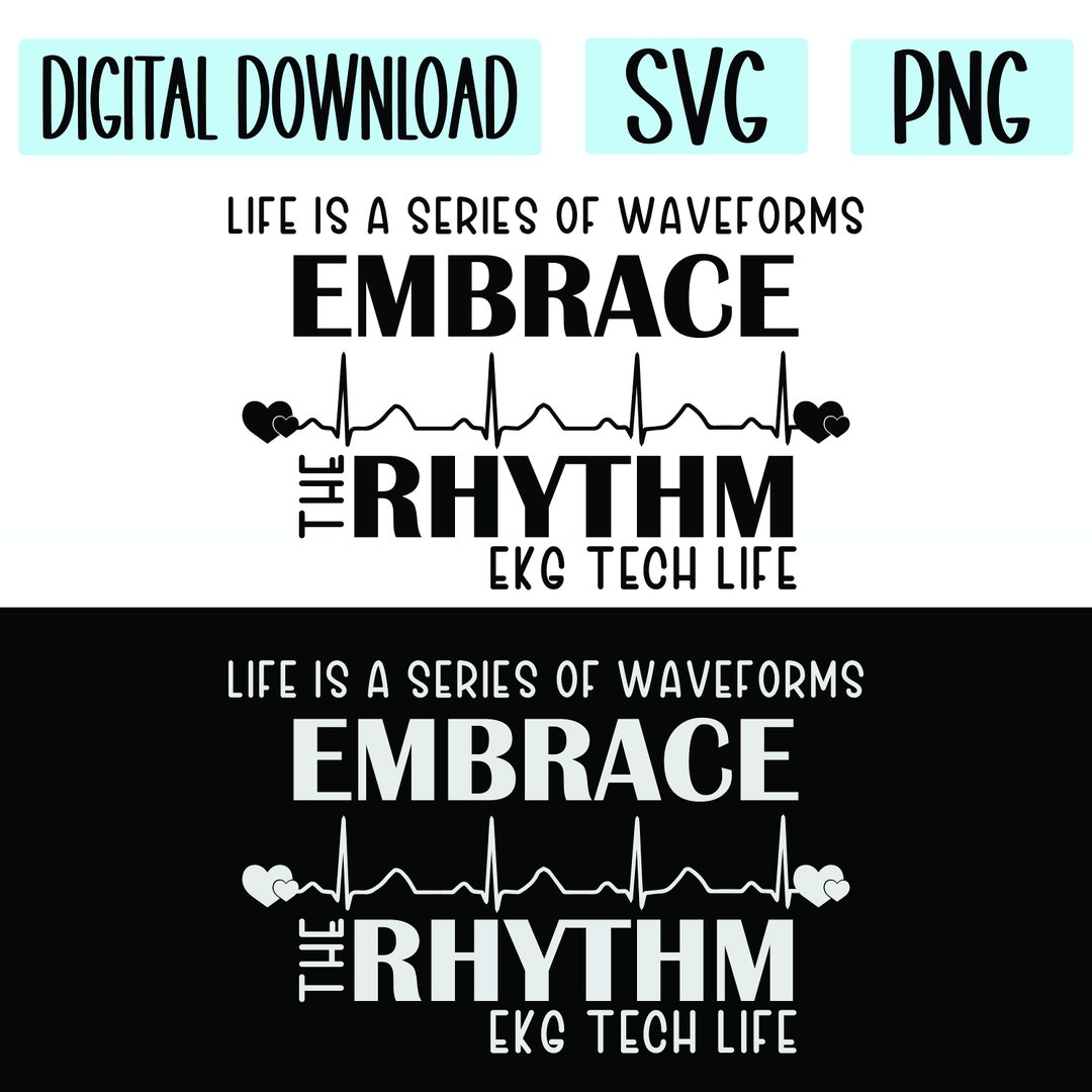 Ekg Tech Svg Png for Ekg Technician Ekg Telemetry Tech Svg Png Ekg Cut ...