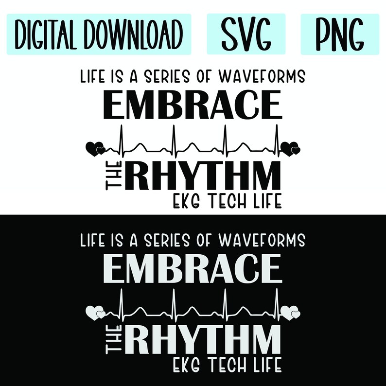 Ekg Tech Svg Png for Ekg Technician, Ekg Telemetry Tech Svg Png, Ekg ...