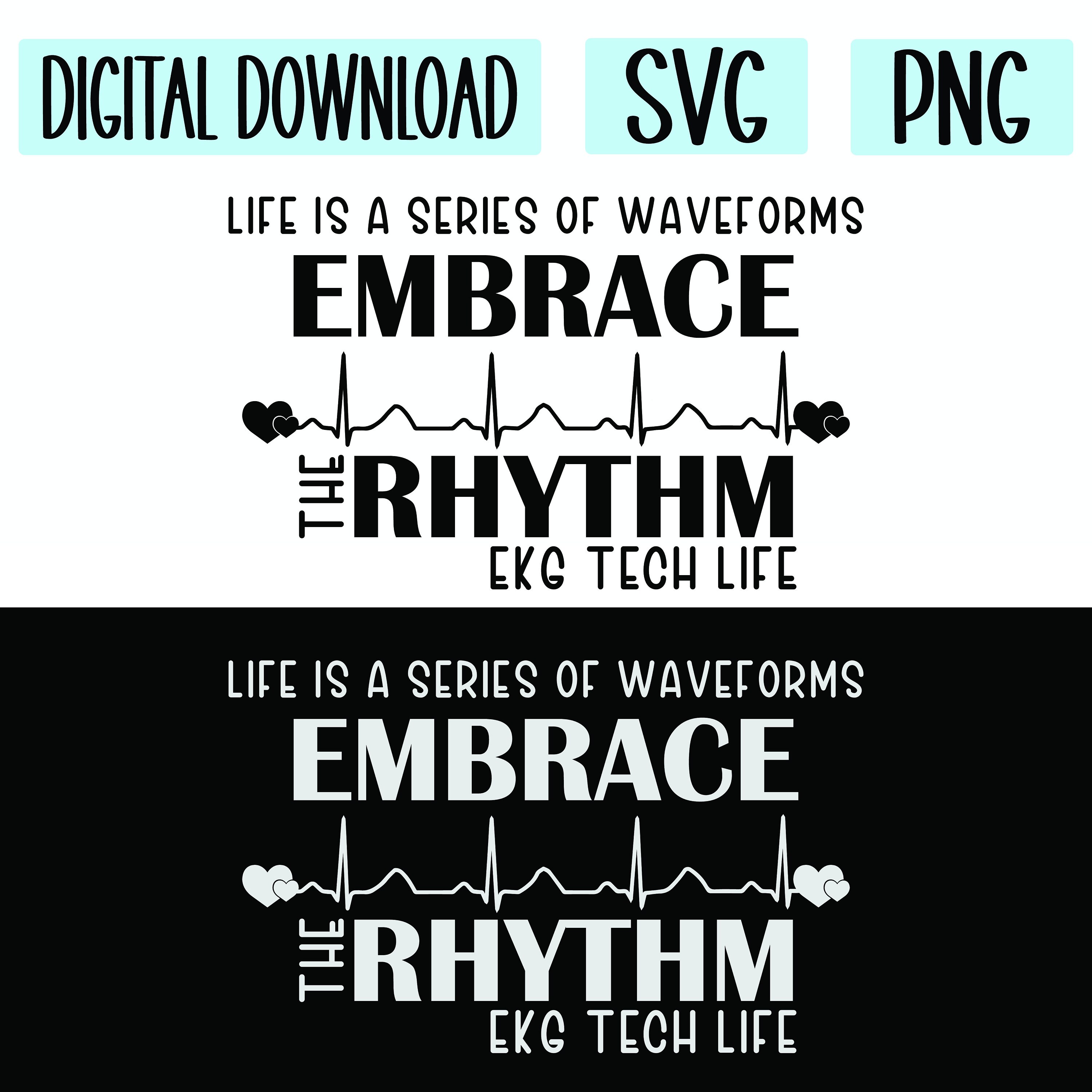 Ekg Tech Svg Png for Ekg Technician, Ekg Telemetry Tech Svg Png, Ekg ...