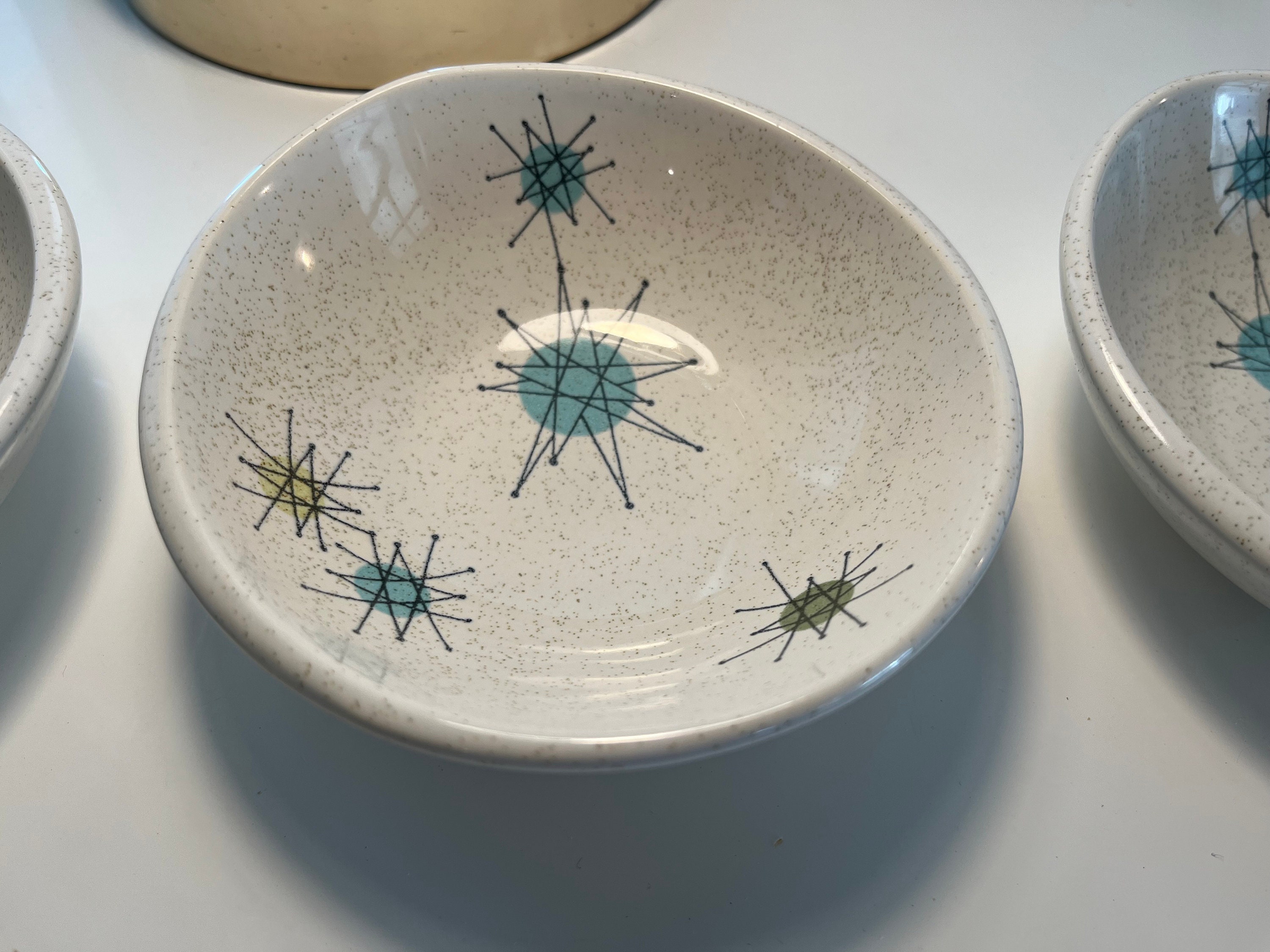 Franciscan Atomic Starburst MCM Dishware Fruit Dessert Sauce Bowl 3 ...