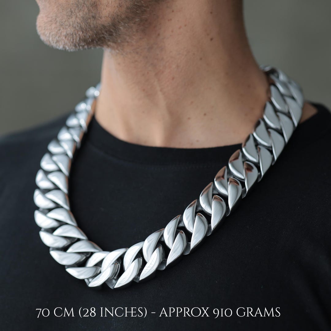 Massive 32mm Miami Cuban Link Chain: Solid Stainless Steel Necklace - Etsy